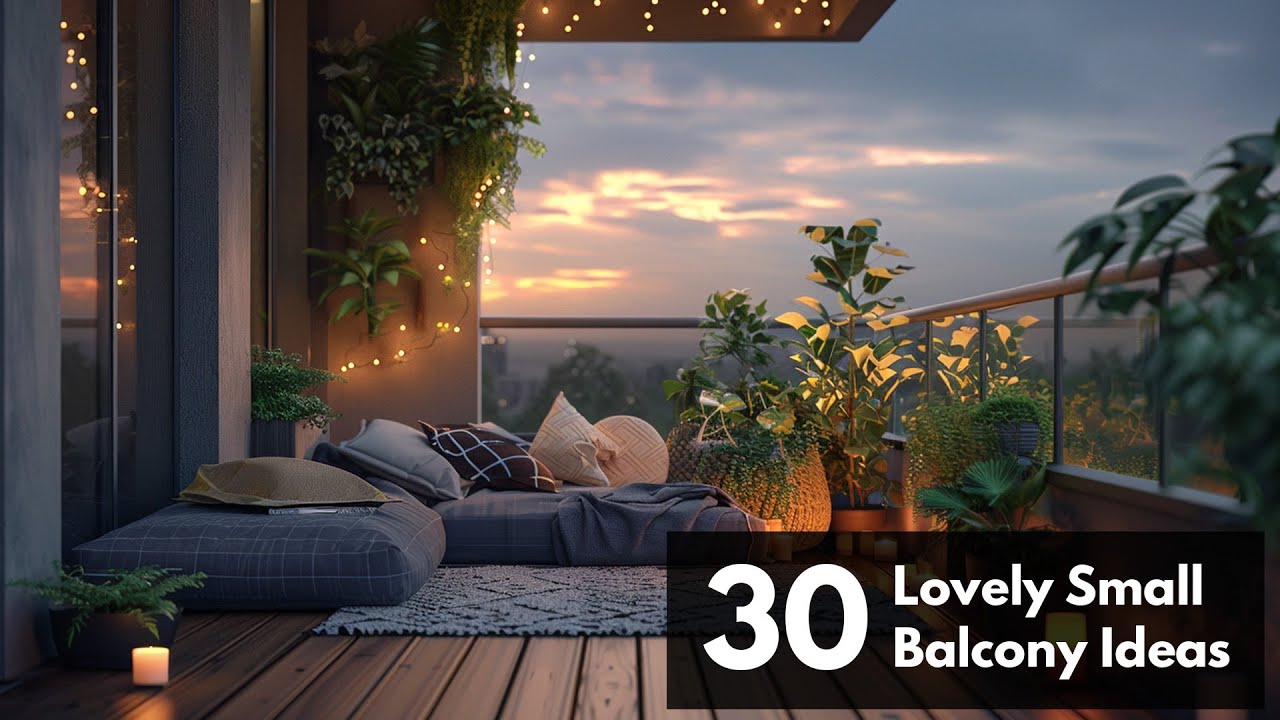 30 Lovely Small Balcony Ideas to Maximize Style and Space - YouTube