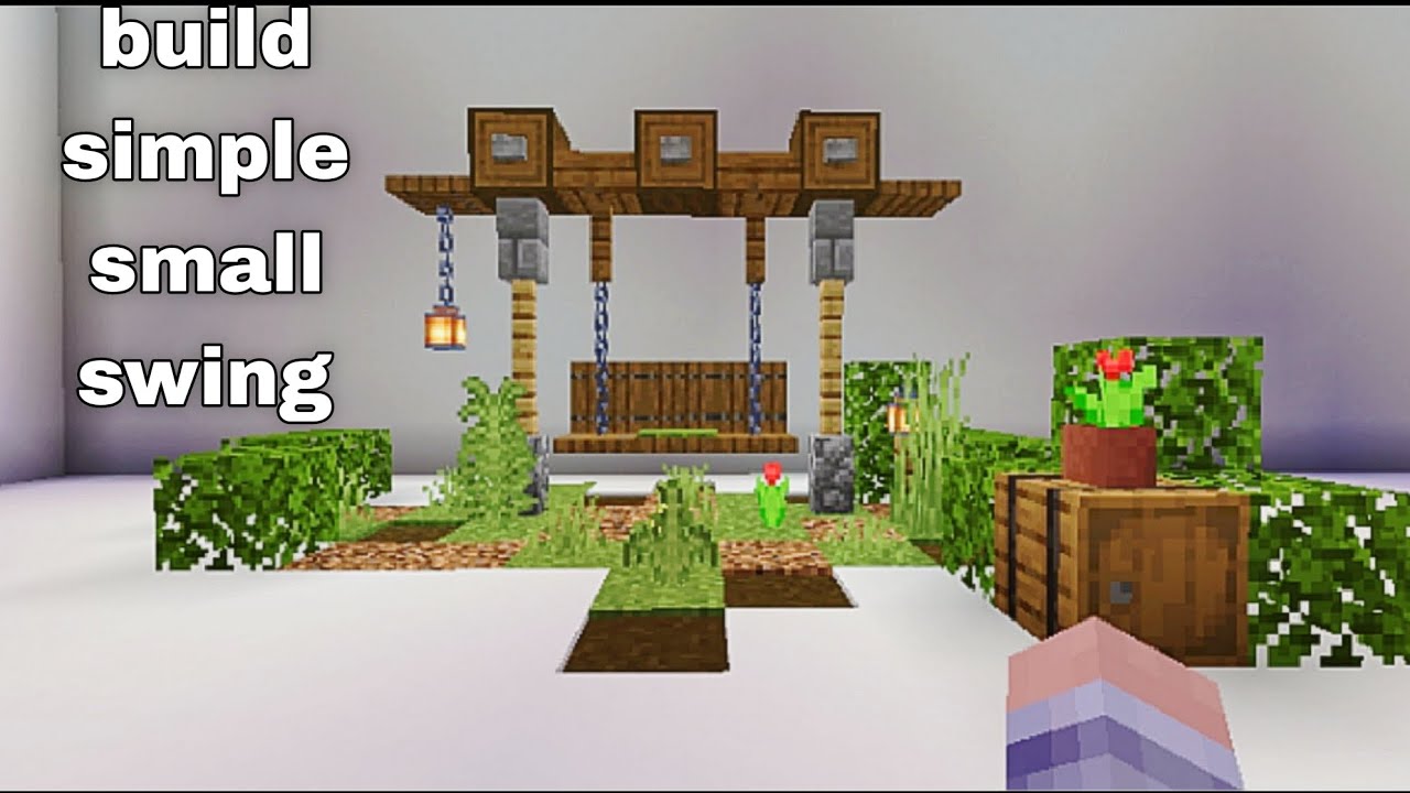 Minecraft: building a small swing in 2 minutes tutorial - YouTube