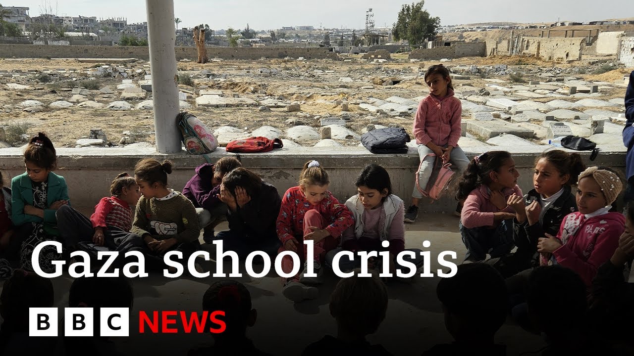 Gaza schools in crisis since start of Israel war | BBC News - YouTube