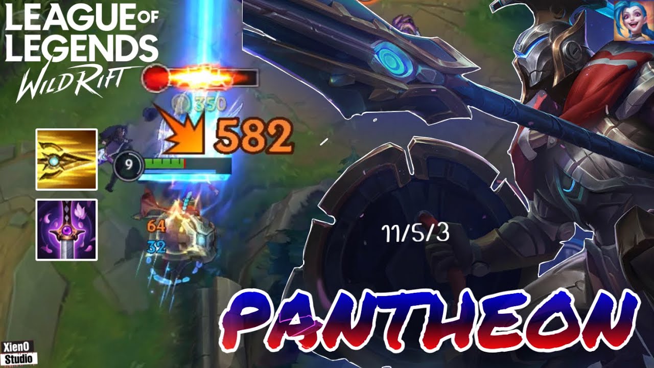 LoL Wild Rift : Pantheon จิ้มทีเดียวหาย - YouTube