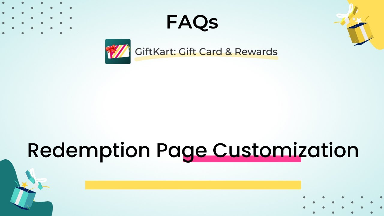 GiftKart - Redemption Page Customization - YouTube