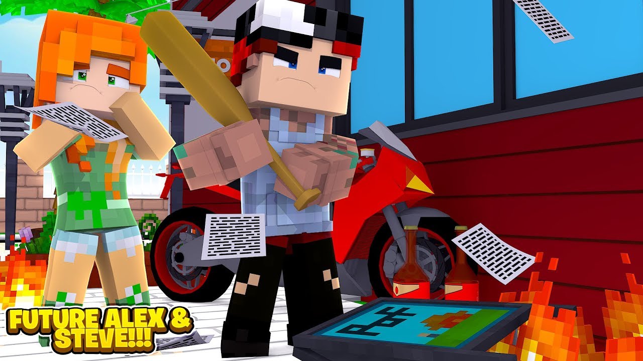 Minecraft TEENAGE BABY ALEX HAS A BAD BOYFRIEND!!! Future Life of Alex ...
