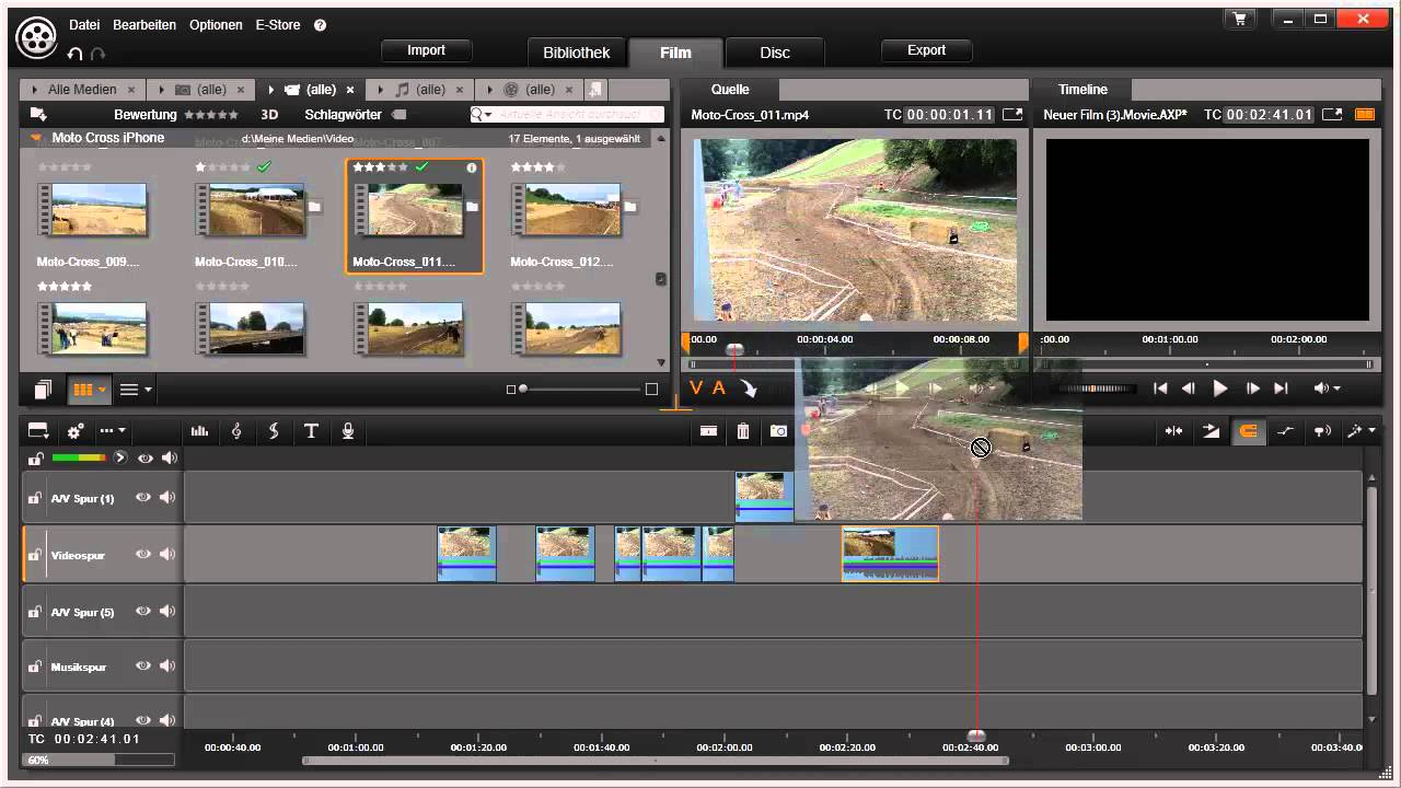 Clips einfügen Pinnacle Studio 16 und 17 Video 34 von 114 - YouTube
