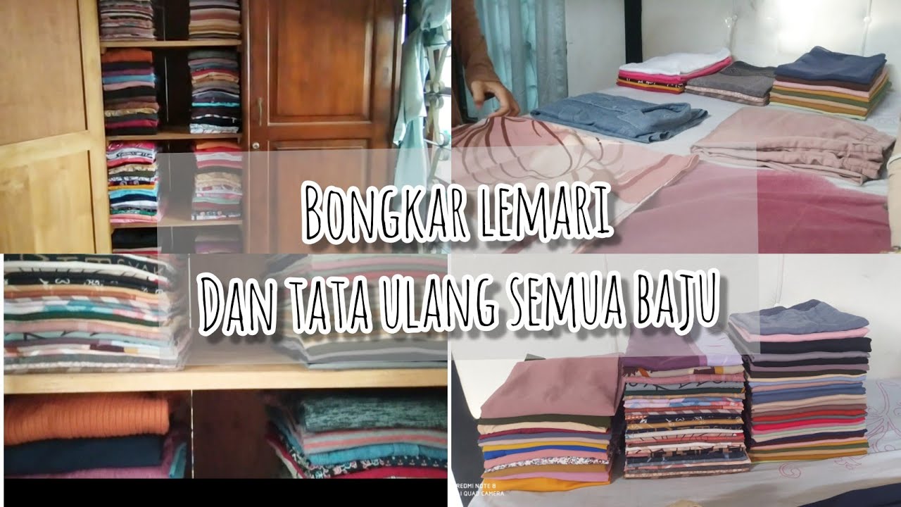 TIPS MERAPIKAN LEMARI PAKAIAN | MELIPAT BAJU RAPI DAN SAMA | AKTIVITAS ...