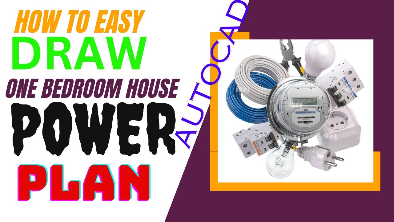 HOW TO EASY DRAW ONE BEDROOM HOUSE POWER PLAN A - YouTube