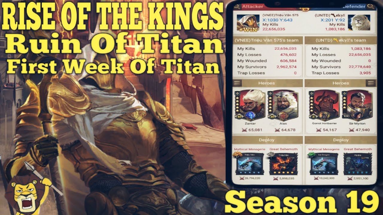 Rise Of The Kings Ruins Of Titan First Week Of Titan Season 19 ...