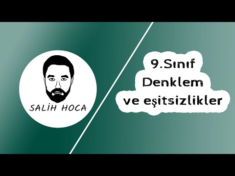 9.Sınıf Denklem ve eşitsizlikler (Üslü ifadeler) || SALIH HOCA