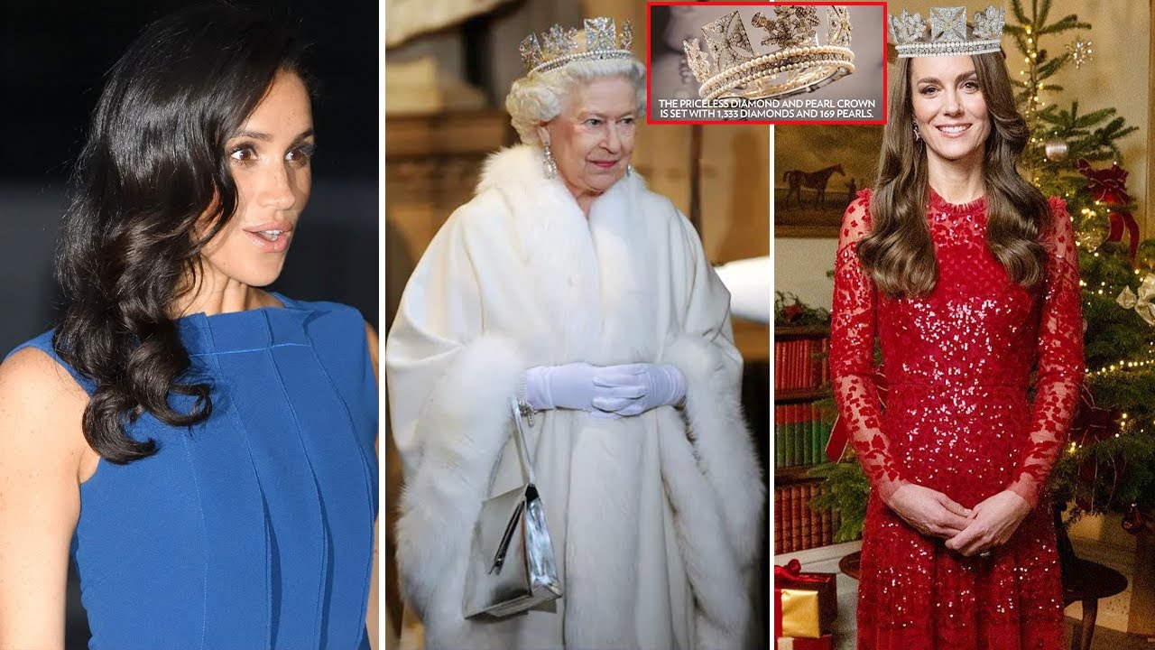 LOOK AT, MEGHAN! Princess Kate INHERITS Queen's £800k Diamond Crown In ...