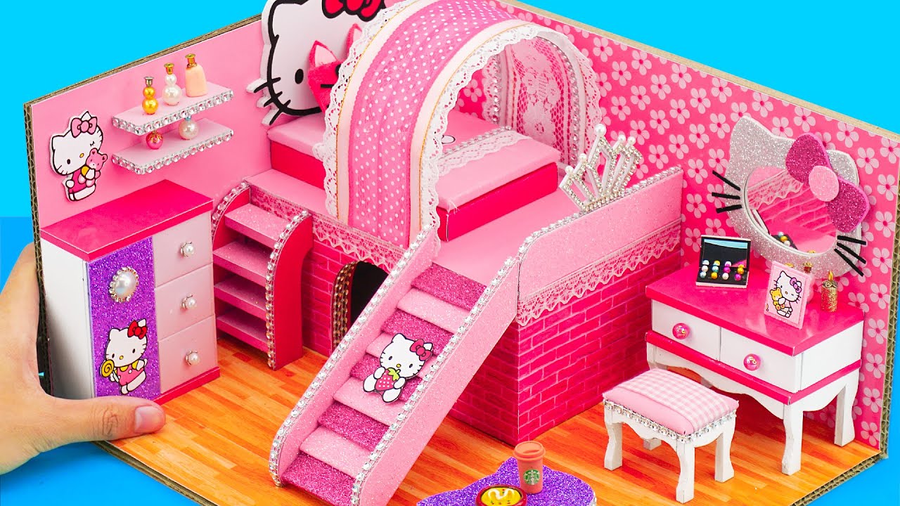 DIY Miniature House #49 How To Make Simple House Hello Kitty with ...