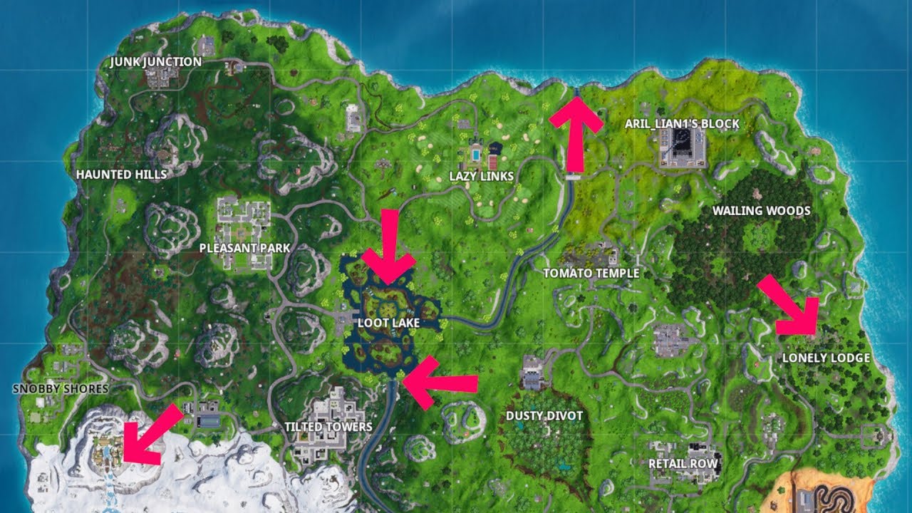 Visit different waterfalls | Fortnite Overtime Challenge - YouTube