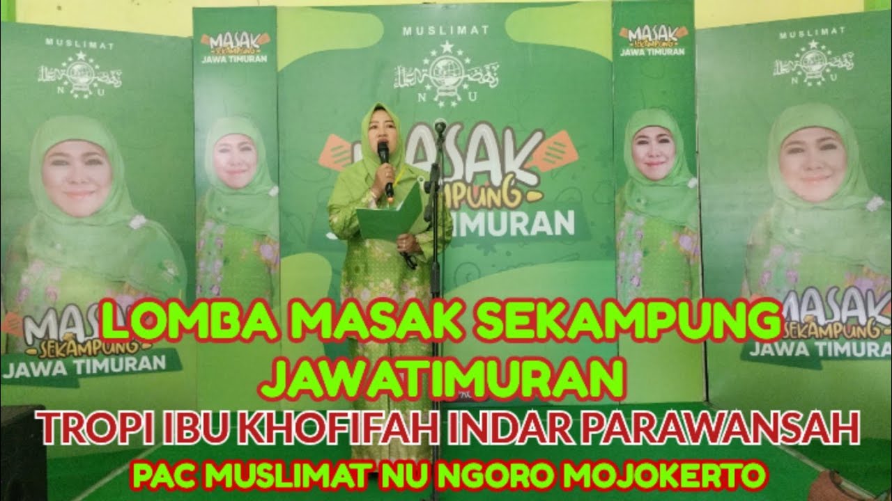 LOMBA MASAK TINGKAT PAC MUSLIMAT NU NGORO MOJOKERTO - YouTube