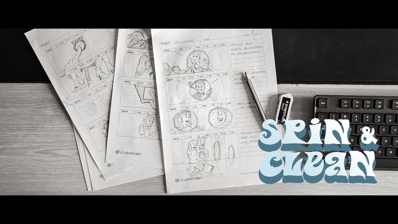 Spin & Clean Storyboard - YouTube