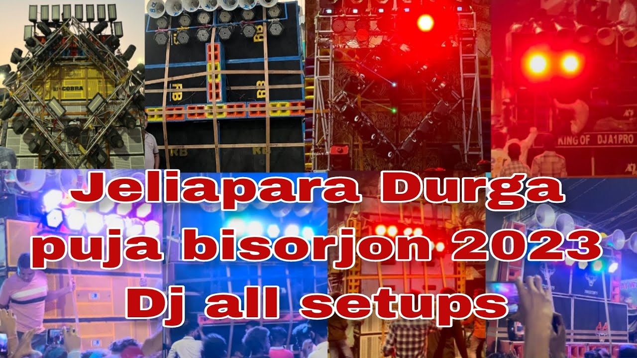 Jeliapara(Purulia) Durga Puja bisorjon 2023 Dj all setup - YouTube