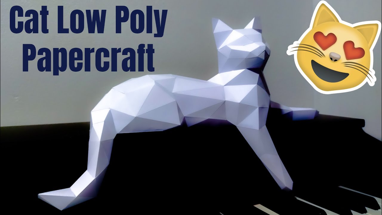 Low Poly Gato - Cat Low Poly | Papercraft - YouTube