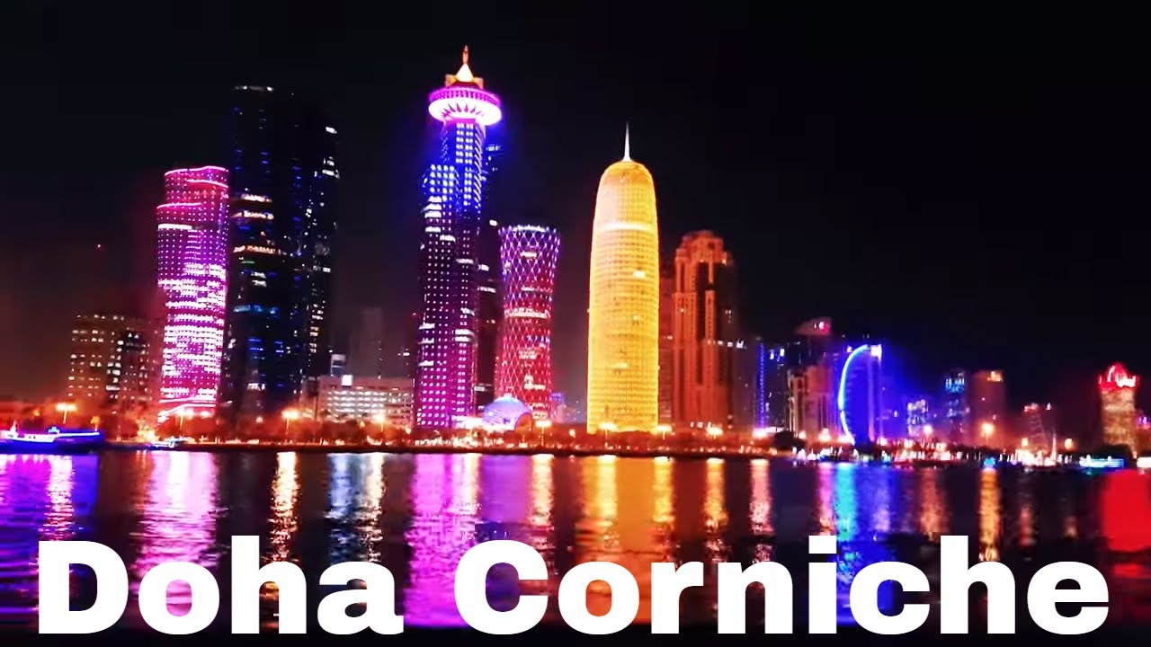 Vibrant Doha Corniche West Bay at Night - 4K 🌟 - YouTube