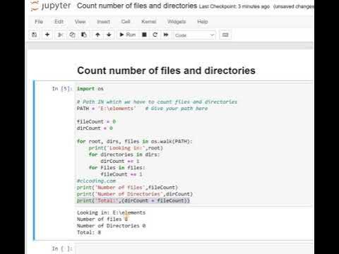 Day 53 : Count number of files and directories - YouTube