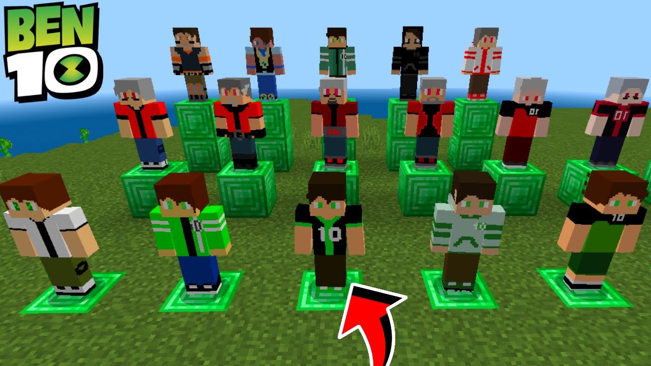 *NOVO* SKIN PACK DO BEN 10 PARA MINECRAFT PE! - YouTube