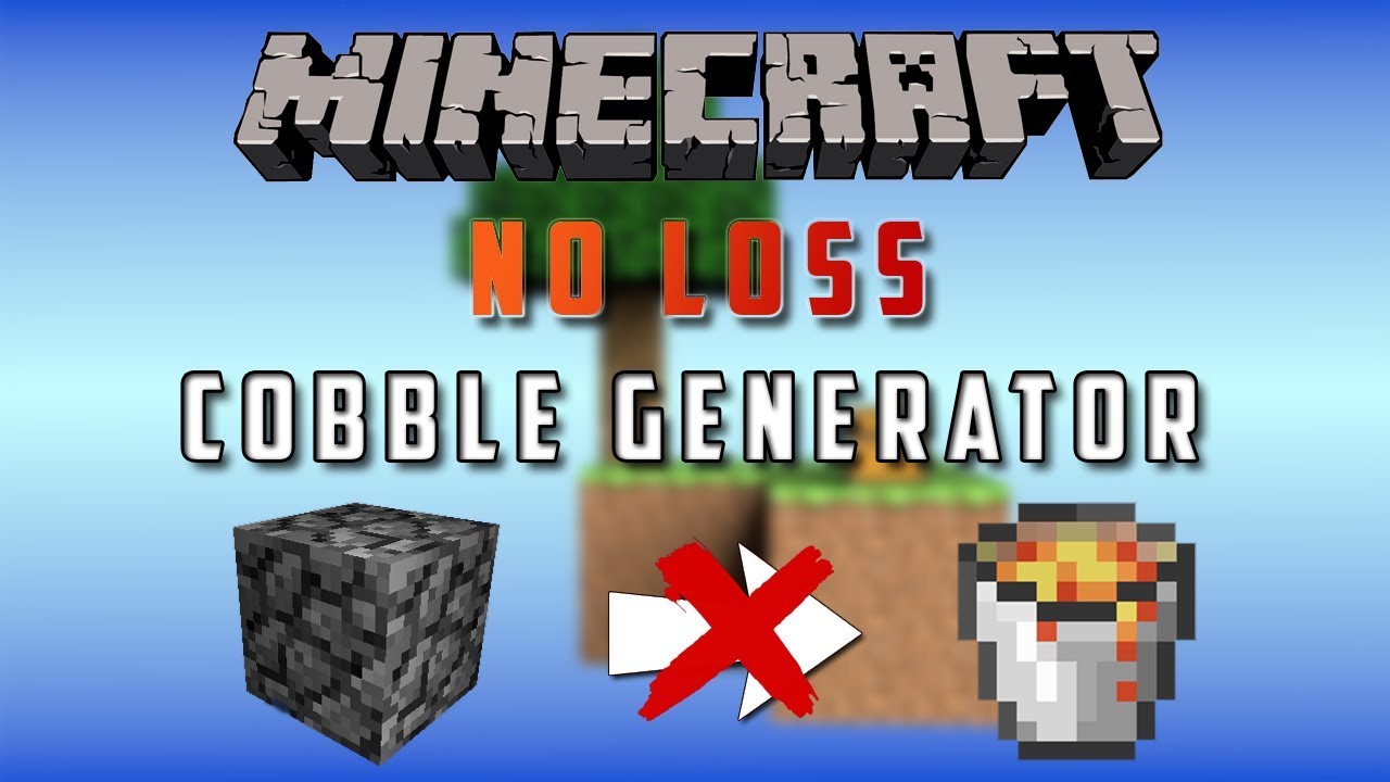 NO LOSS COBBLESTONE GENERATOR! 100% EFFICIENT - YouTube