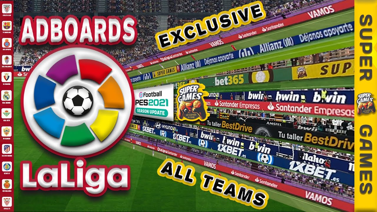 PES 2021 ⚽ La Liga update Adboards Pack 2023 All Teams Sponsored By ...