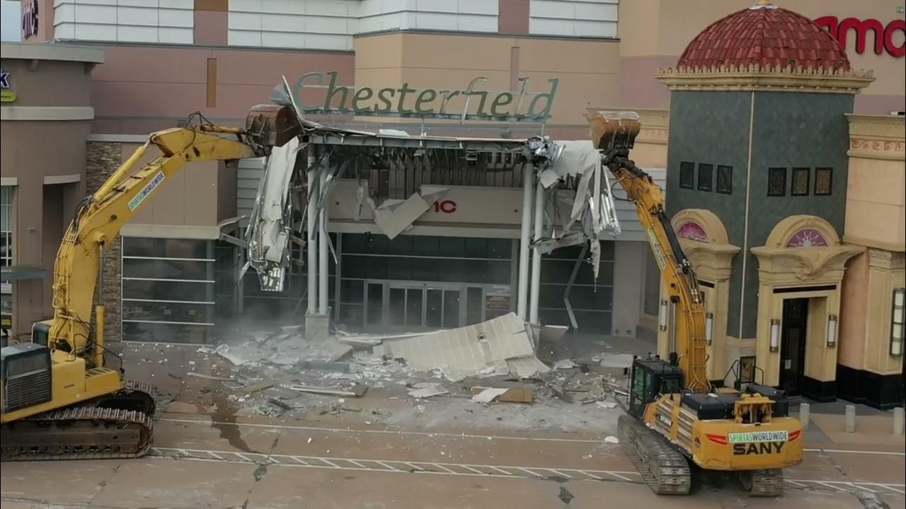 Chesterfield Mall Canopy Demolition - YouTube