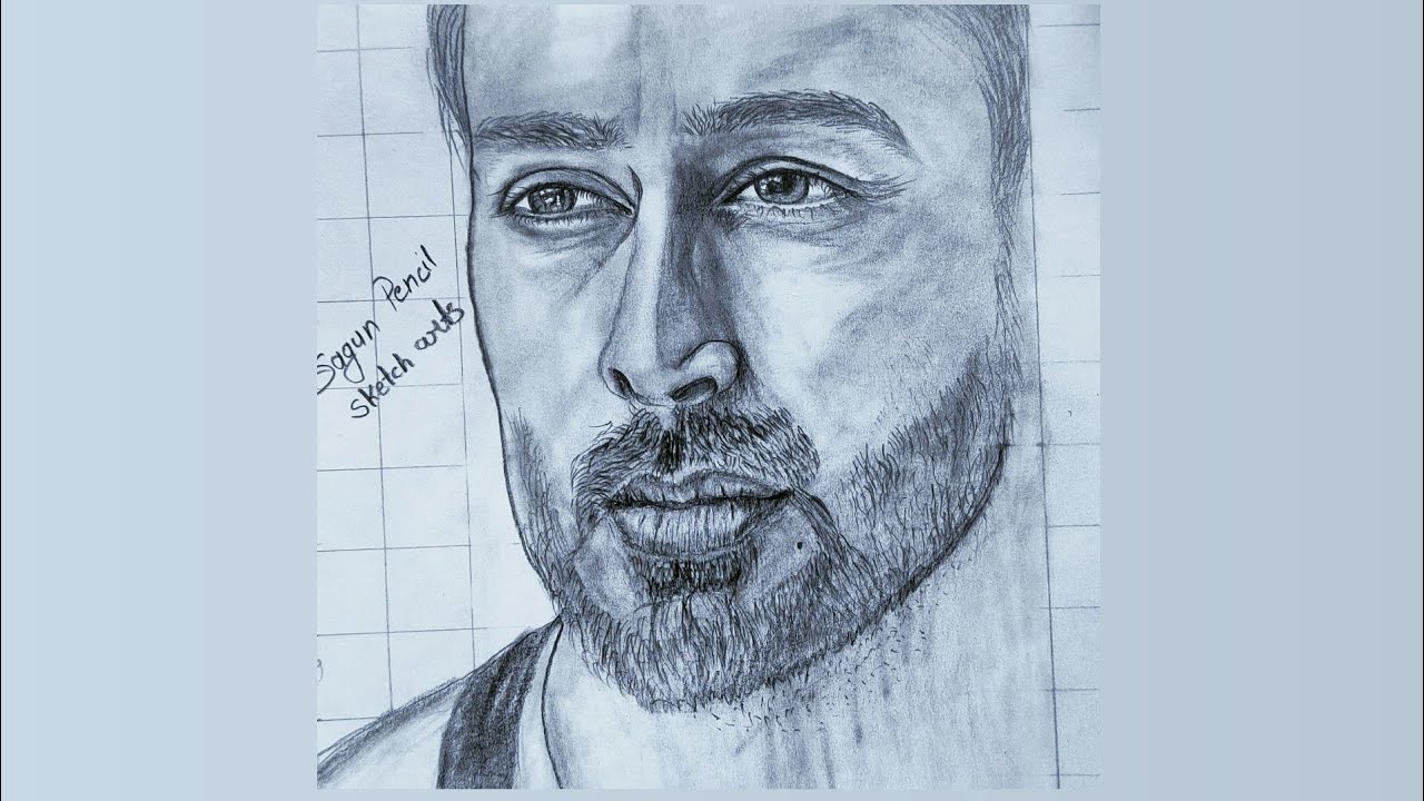 Tiger shroff face sketch drawing by Grid method. - YouTube