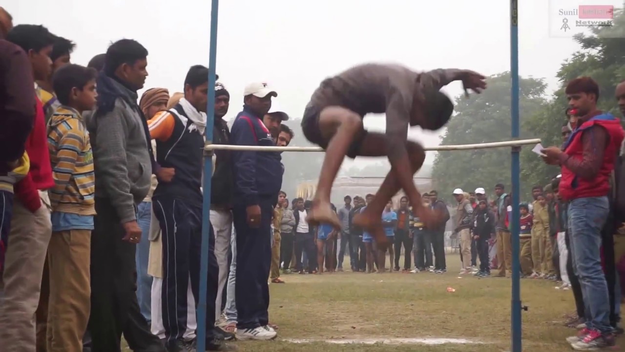 high jump school boys competition - YouTube