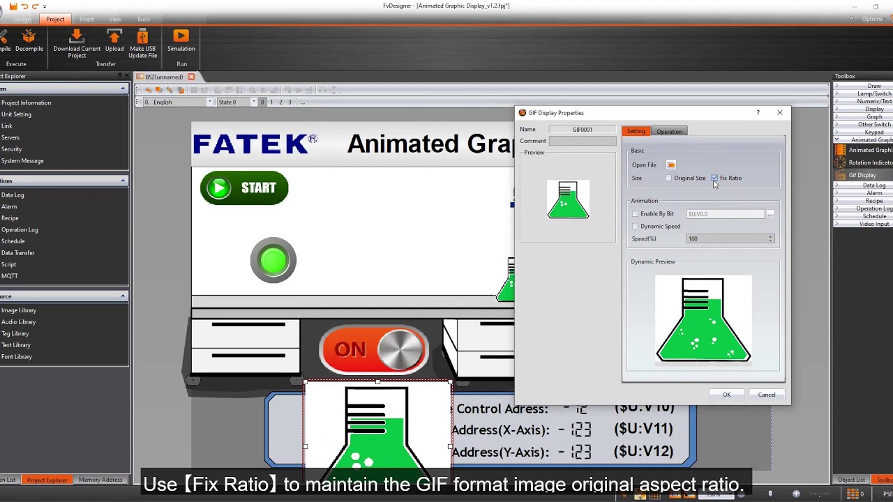 【How FATEK HMI】Ep5 How to use Animated Graphic Display - YouTube