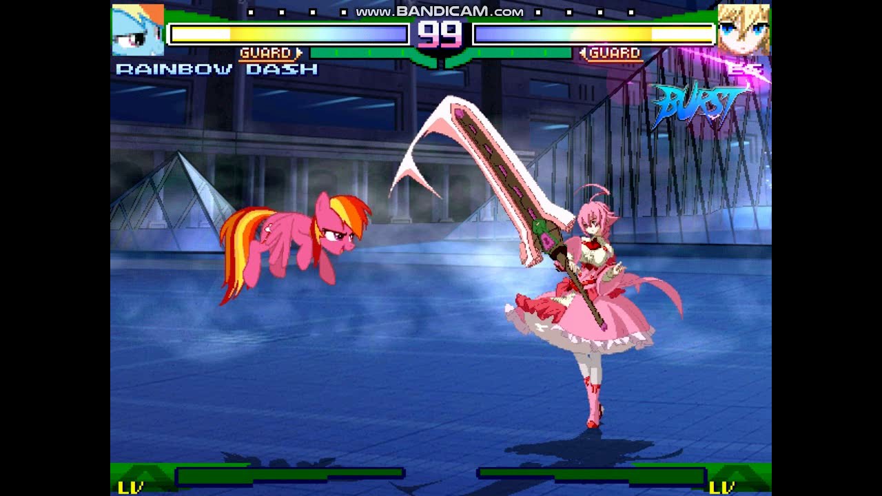 Mugen rainbow dash vs es - YouTube