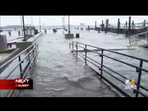 Storm brings flooding to parts of Boston - YouTube