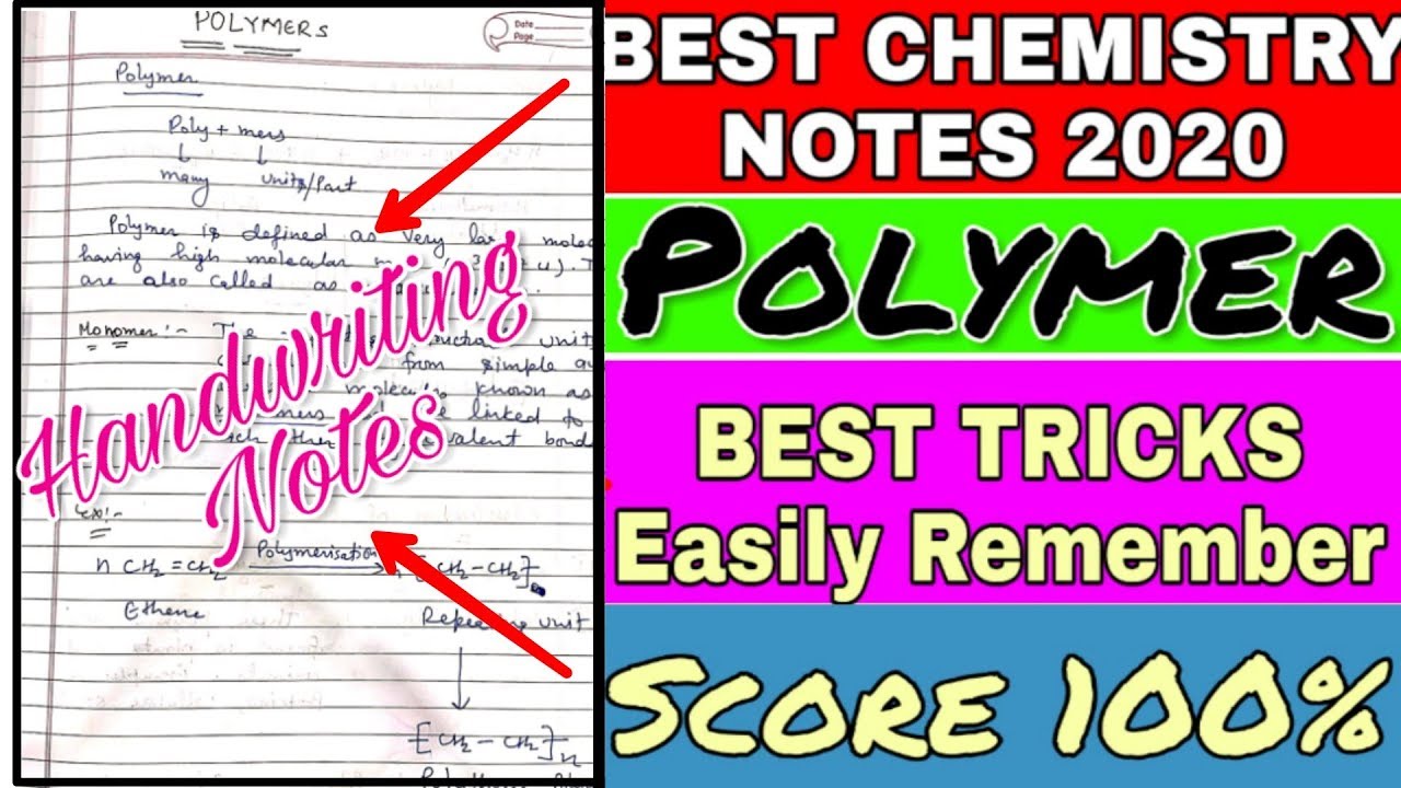 Handwritten polymers notes part 1 - YouTube