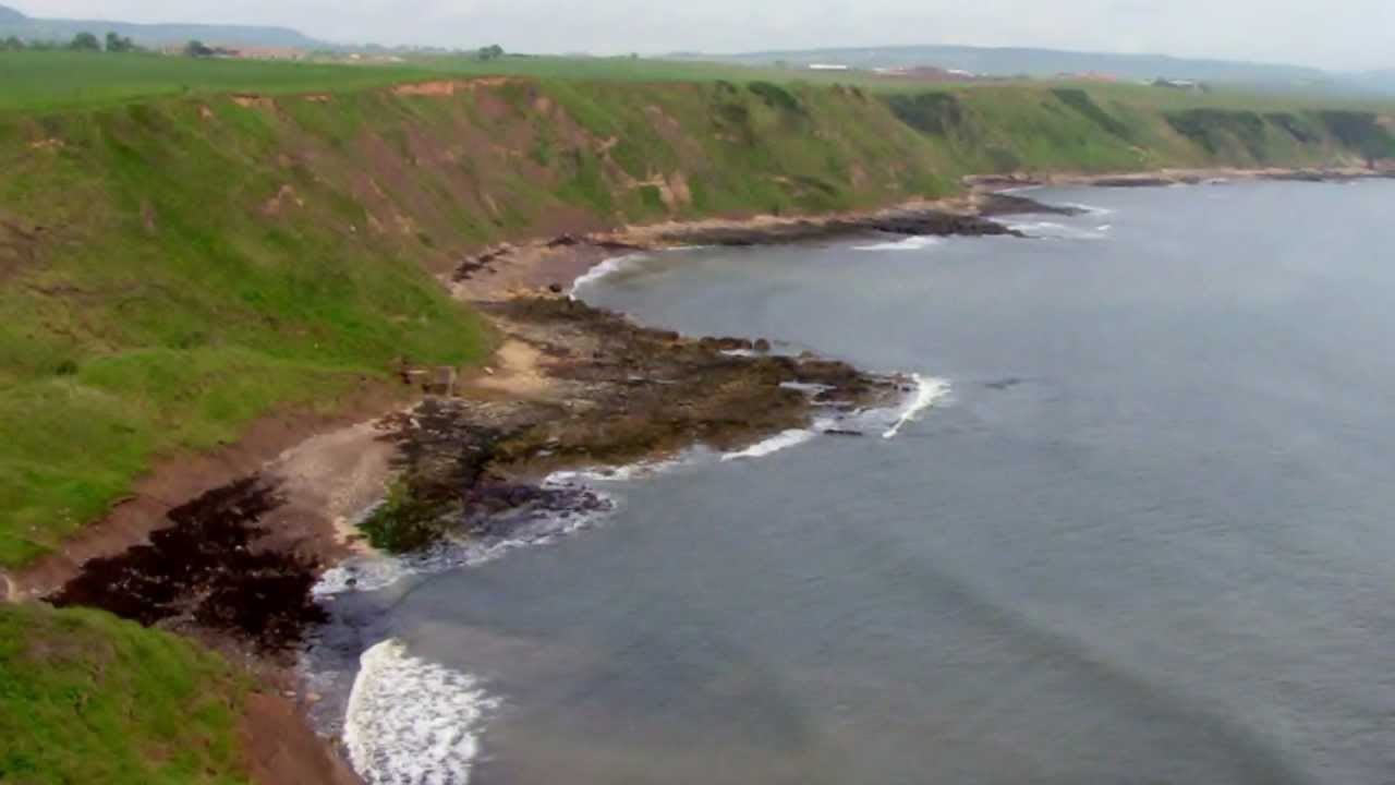 scalby cliffs on the cleveland way scarborough - YouTube