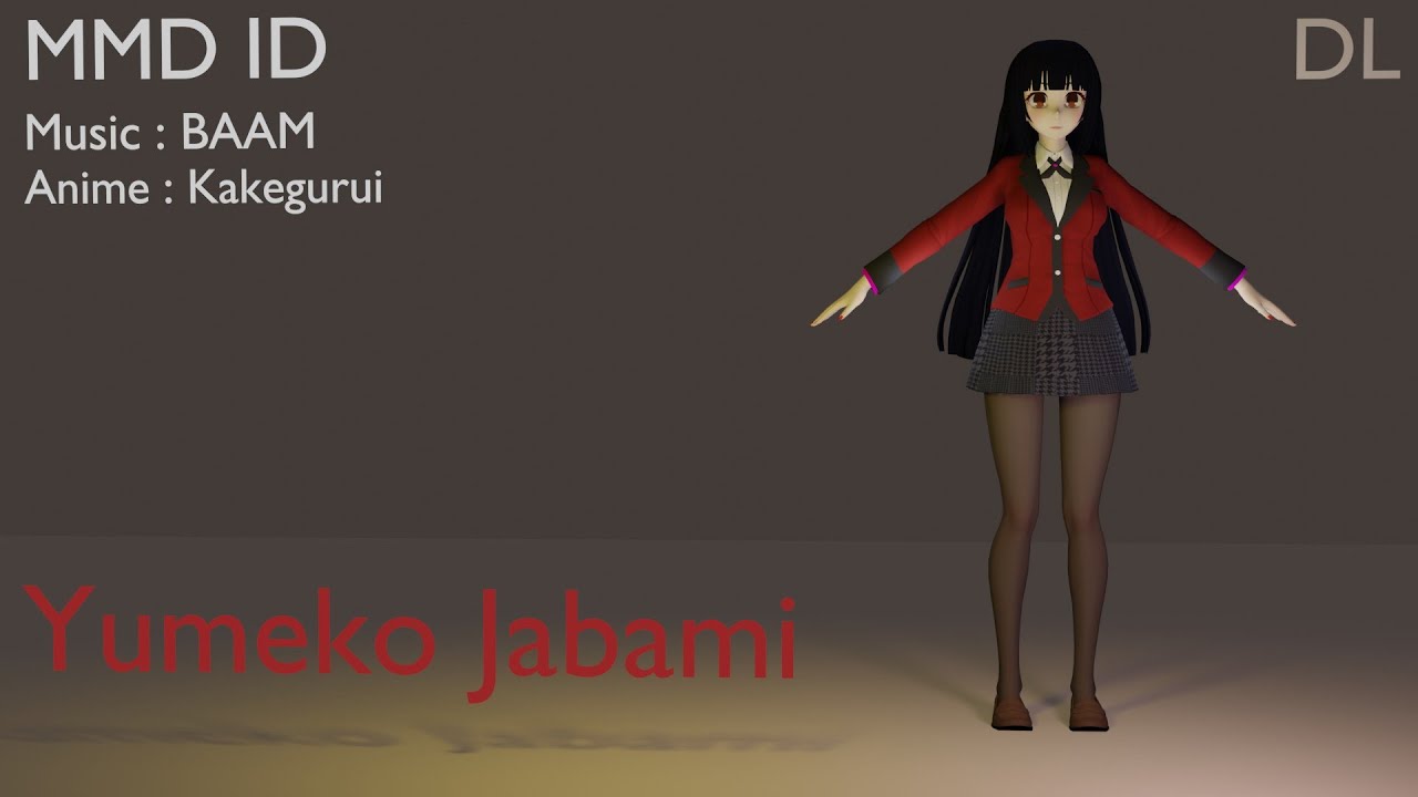 MMD Yumeko Jabami Model DL | Kakegurui - YouTube