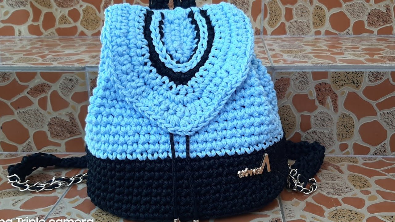 Sumka toqish 2 qism Как связать рюкзак часть 2. - YouTube