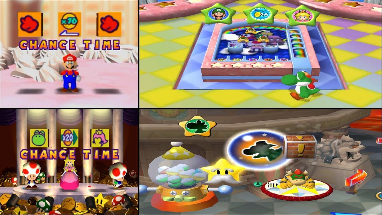 Evolution of 'Chance Time!' in Mario Party (1998 - 2004) - YouTube
