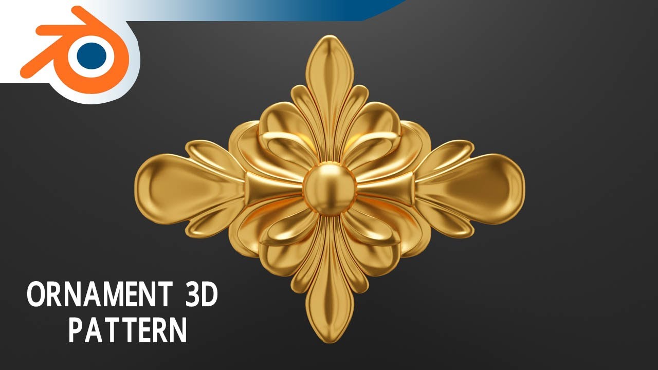 Ornament 3D Pattern 1 - Blender 3D Tutorial - YouTube