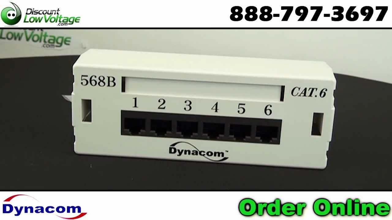 Cat6 6 Port Patch Panel | Dynacom 2013-06C6E - YouTube
