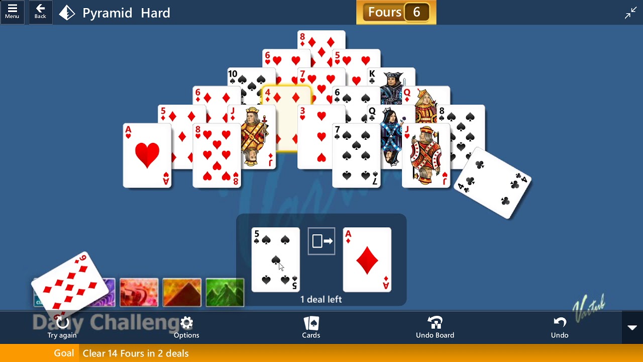 Microsoft Solitaire Collection - Pyramid [Hard] | June 29th 2020: Clear ...