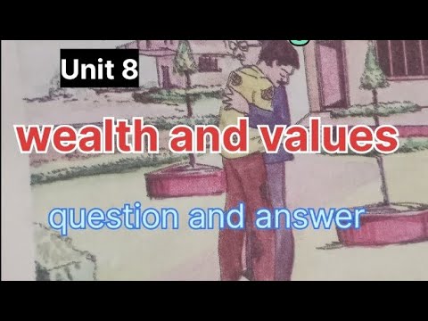 7th class. part -2.English. Unit- 8 Wealth and values.Question and ...