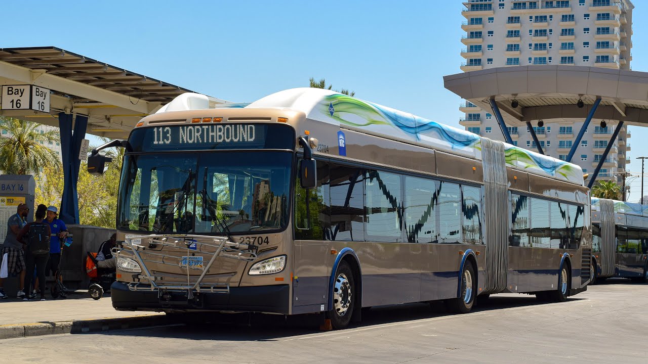 RTC Las Vegas: On Board 2016 New Flyer Xcelsior XN60 Articulated CNG ...