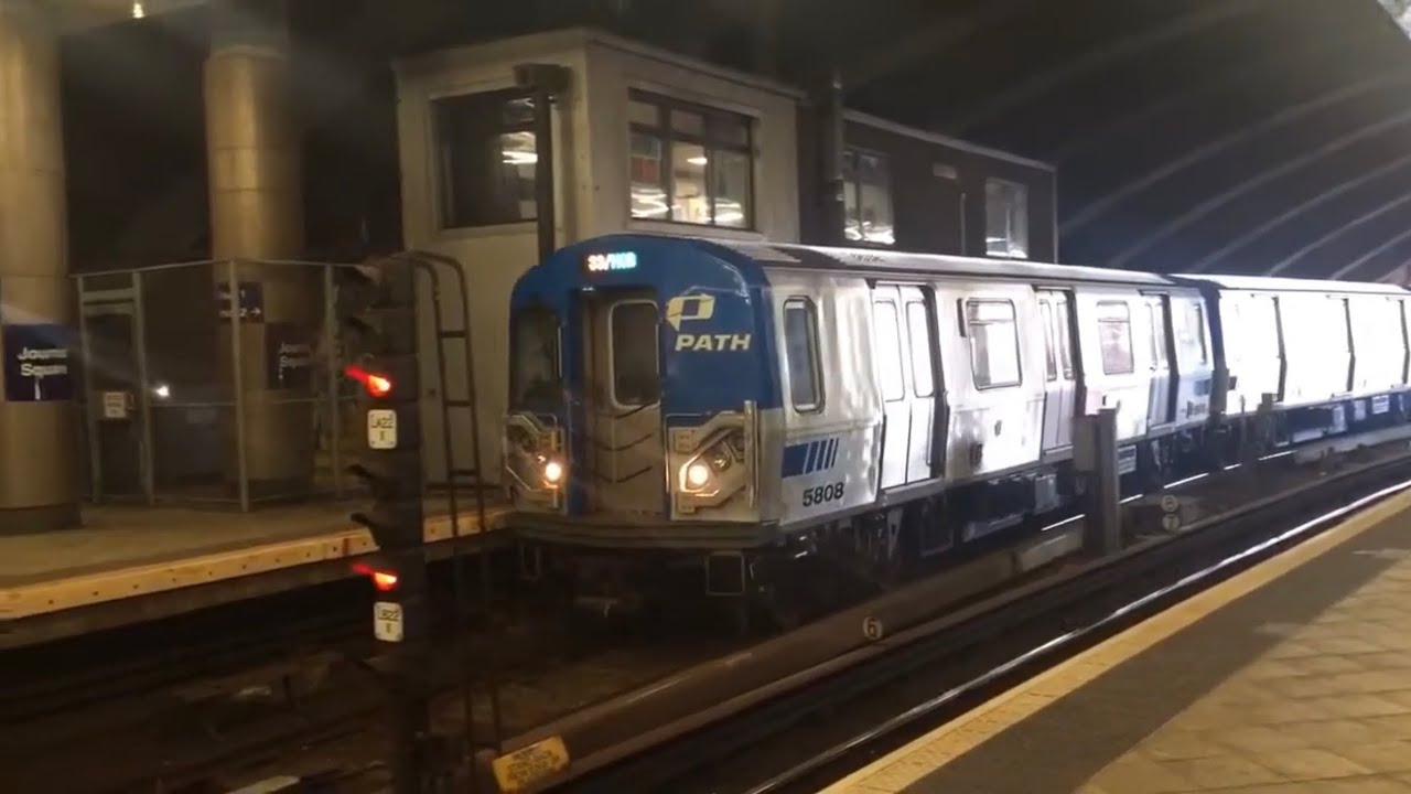 PATH PA-5 Trains @ Journal Square Station - YouTube