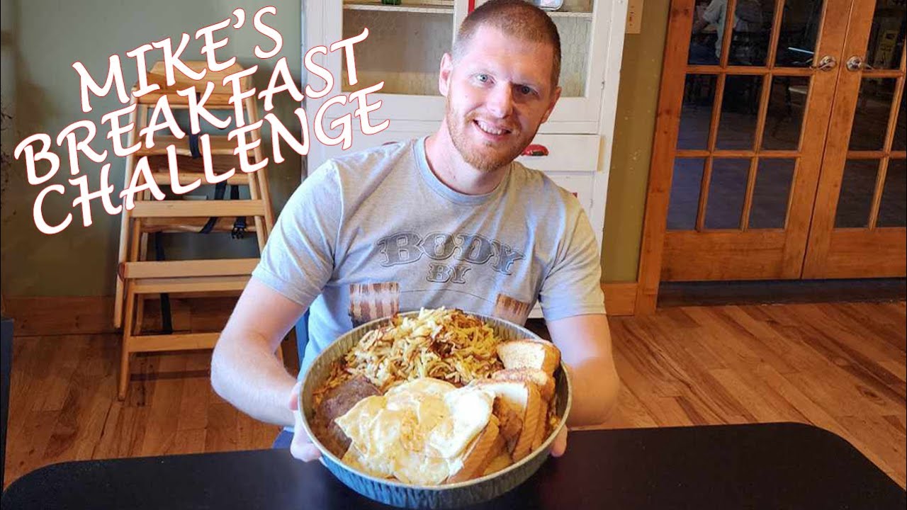 The Eatin' Table Mike's Breakfast Challenge - YouTube