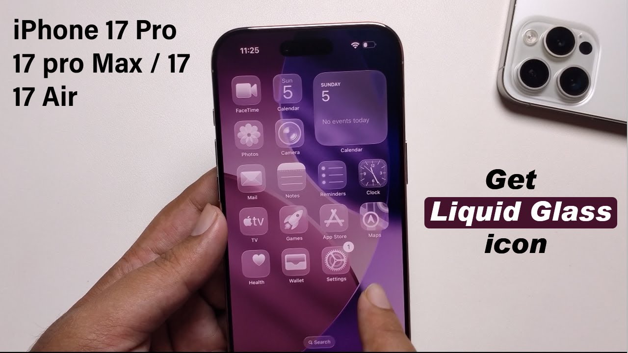 How to get glass icon in iPhone 17 / 17 Pro / 17 Pro Max / 17 Air - YouTube