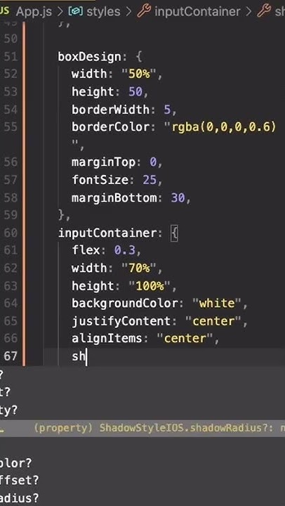 Using shadow property in React Native #reactnative #shorts - YouTube