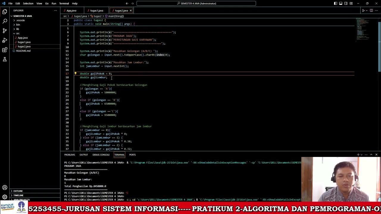 TUGAS 2 ALGORITMA DAN PEMROGRAMAN - YouTube