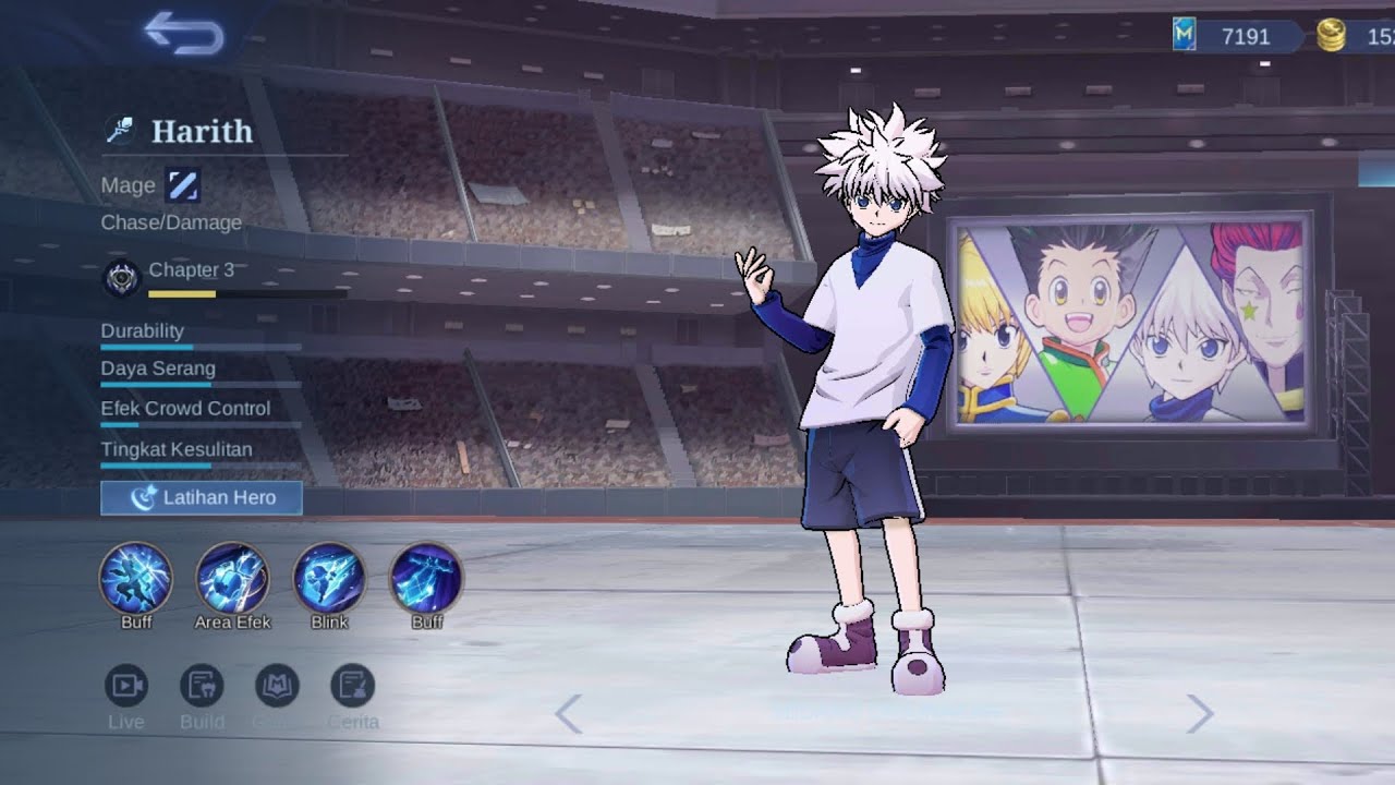 New script skin harith Killua Hunter x Hunter No password - Full effect ...