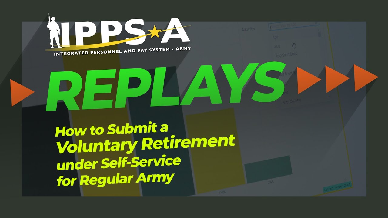 How to Submit Voluntary Retirement for Regular Army - YouTube