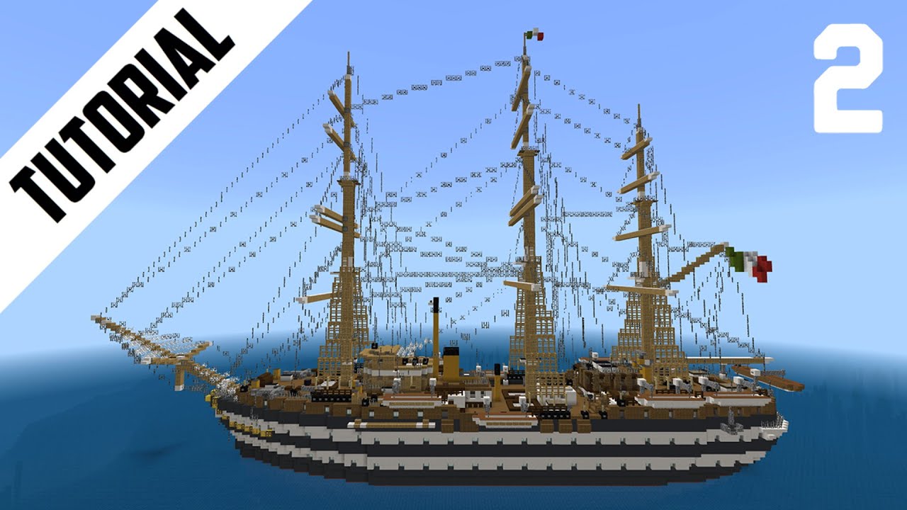 Minecraft: How to Build a Huge Ship 2 | Amerigo Vespucci (The Decks ...