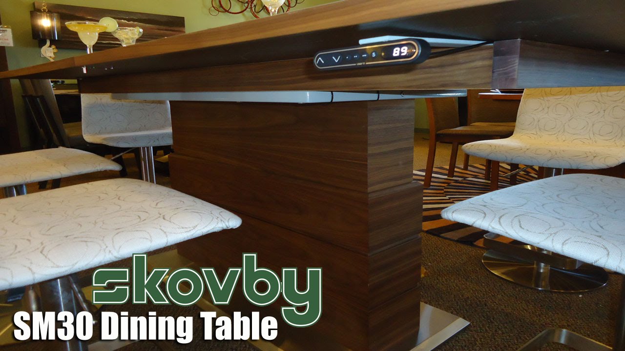 Skovby SM30 - Electronic Dining Table - YouTube