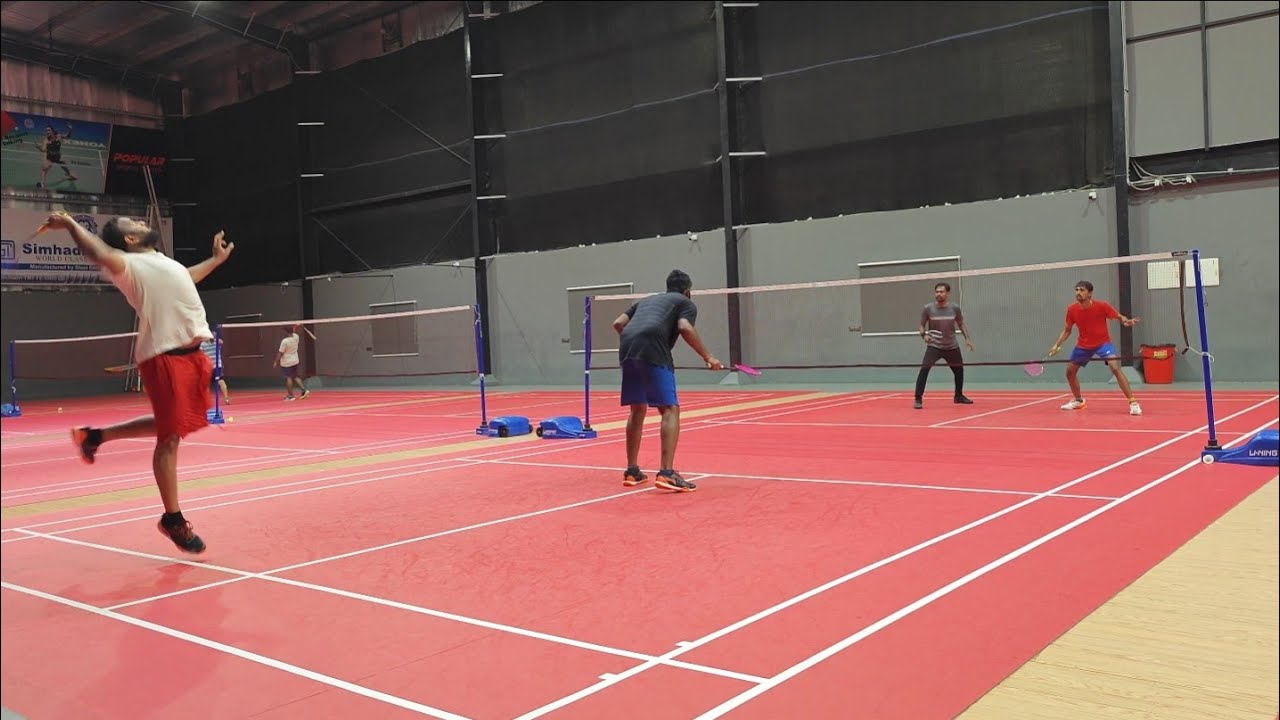Nandan & Ramanji vs Nari & Andrew Badminton Match in Popular - YouTube