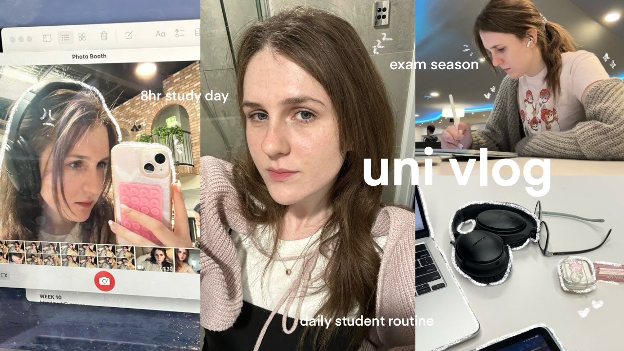UNI VLOG 💻 8hr study day, going to lab, assignment work, library days ...